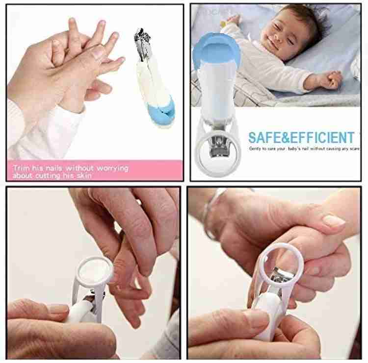 Baby nail clipper with magnifier store