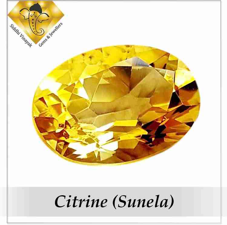 SVGAJ Citrine Sunela 14 Ratti with Lab Report Guarantee Certificate Sunela Stone Citrine Ring Price in India Buy SVGAJ Citrine Sunela 14 Ratti with Lab Report Guarantee Certificate