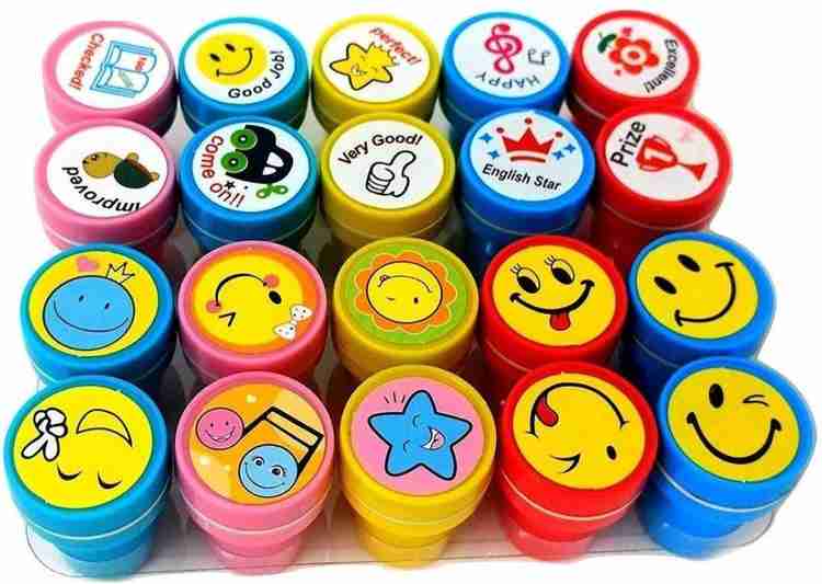 Pigtail Emoji Rubber Stamp, Child Emoticon, Smiley – RubberHedgehog ...