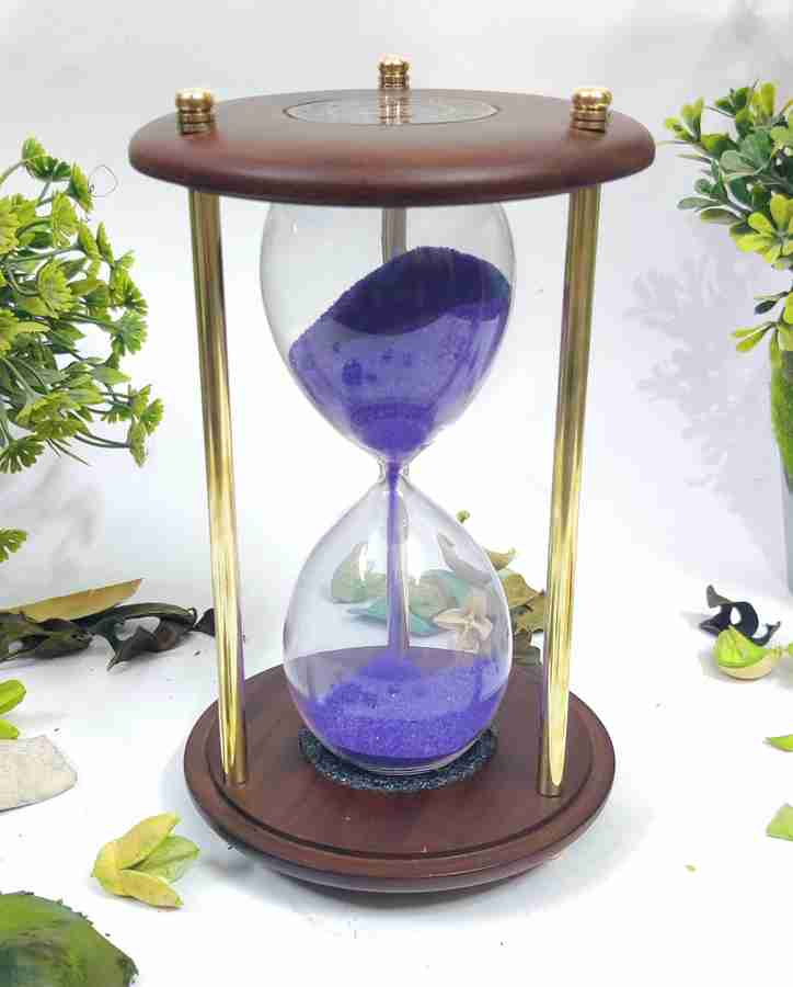 NORVILLE Wooden Brass Sand Timer Hourglass Height 10 Inch Time 15 Minutes Sand Clock Price in India Buy NORVILLE Wooden Brass Sand Timer Hourglass Height 10 Inch Time 15