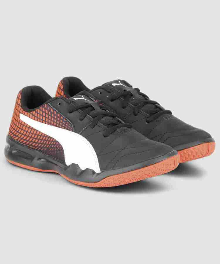 PUMA Veloz Indoor NG Football Shoes For Men Buy Puma Black Puma White Cherry Tomato Color PUMA Veloz Indoor NG Football Shoes For Men Online at Best Price Shop Online for Footwears