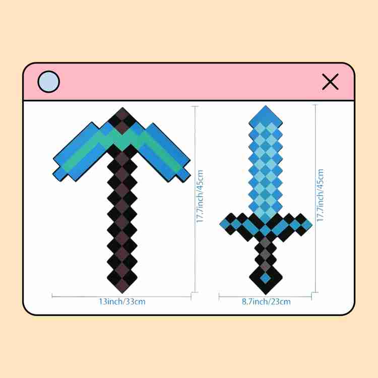 Printable Minecraft Papercraft Pickaxe Printable