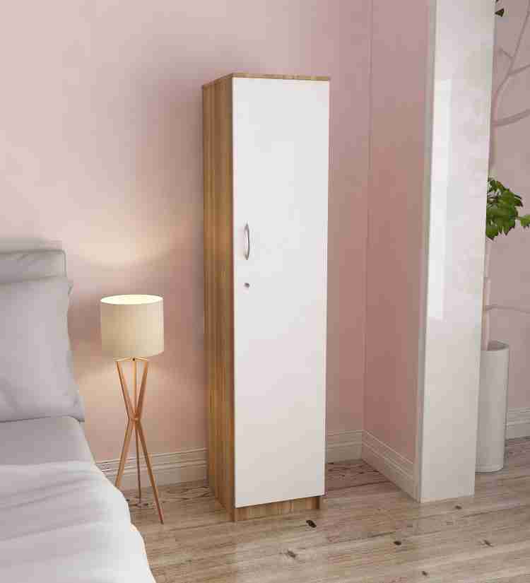 SIVOM Oliver Multipurpose 1 Door Wardrobe Spacious 4 Shelves Engineered Wood 1 Door Wardrobe
