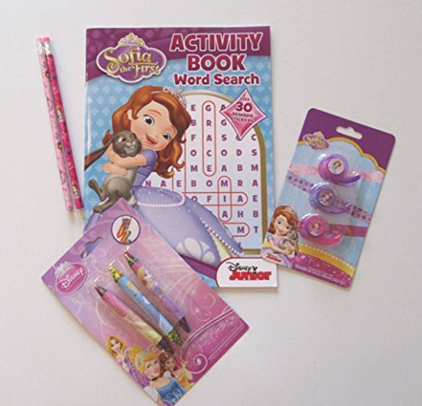 DISNEY Sofia the First Toys 4 piece Activity Book with Reward Stickers ...