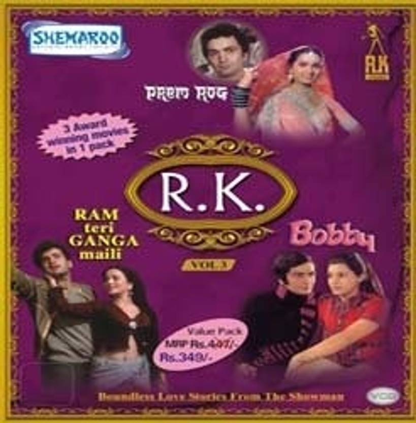 R K Pack Vol-3 (Prem Rog - Bobby - Ram Teri Ganga Maili) Price in India - Buy R K Pack Vol-3 ...
