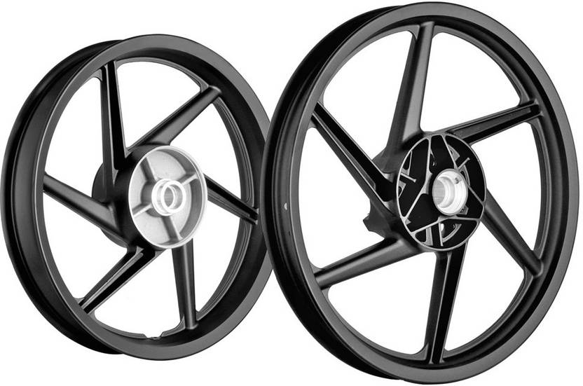 Speedwav 276734 Front, Rear Alloy Iron Bajaj Pulsar 150 Motorbike Tyre ...