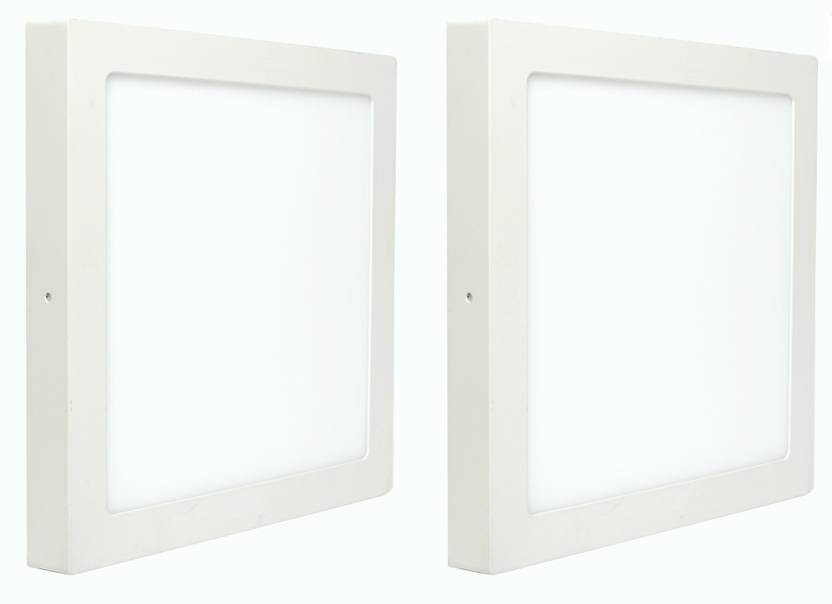FOS 12W Surface Mount LED Panel Ceiling Light, 1200 LUMENS - Square ...