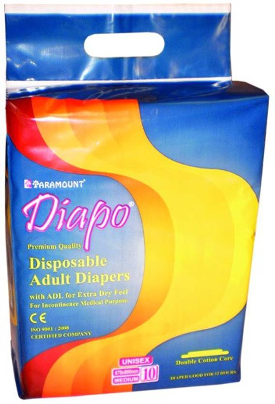 Paramount Diapo Adult Diapers - L - Buy 12 Paramount Cotton Inner Cover ...
