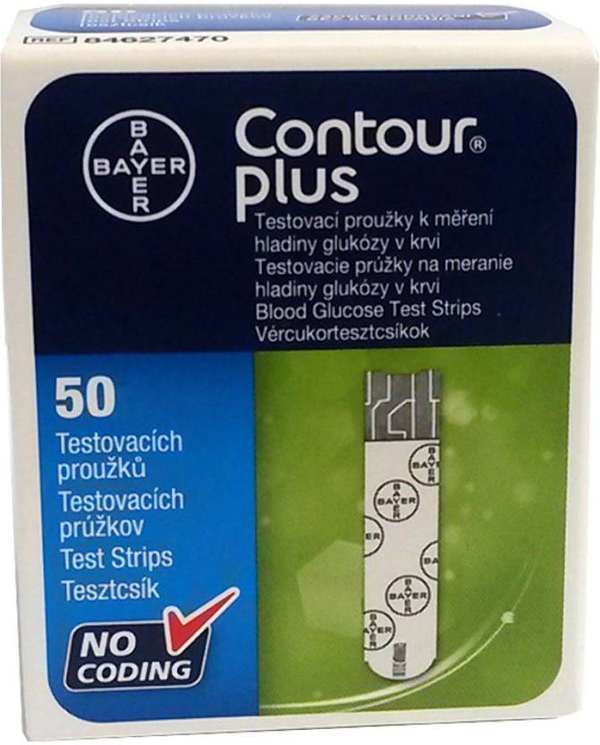 Bayer Contour Plus Test Strip 50 50 Glucometer Strips Price in India ...