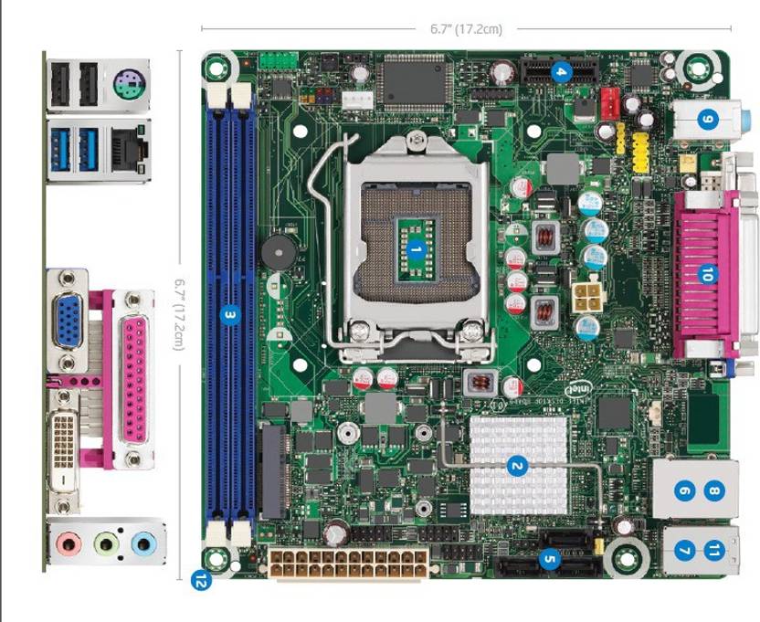 Intel Intel Original DH61DL Motherbaord Mini-ITX without Box LGA ...
