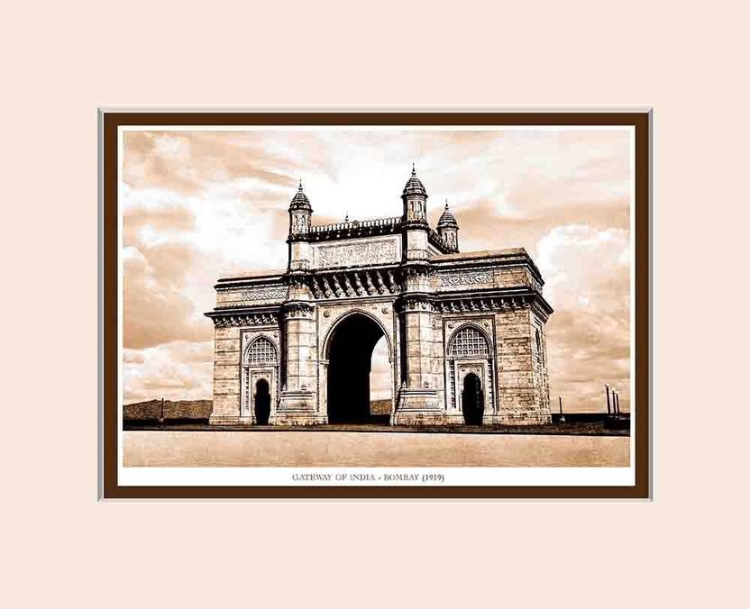 Old Vintage Bombay (Mumbai) Mounted Photo Frame of Gateway of India ...