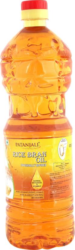 PATANJALI Rice Bran Oil for Cooking or Frying, Healthy & Tasty Cold Pressed Cooking Oil Rice ...