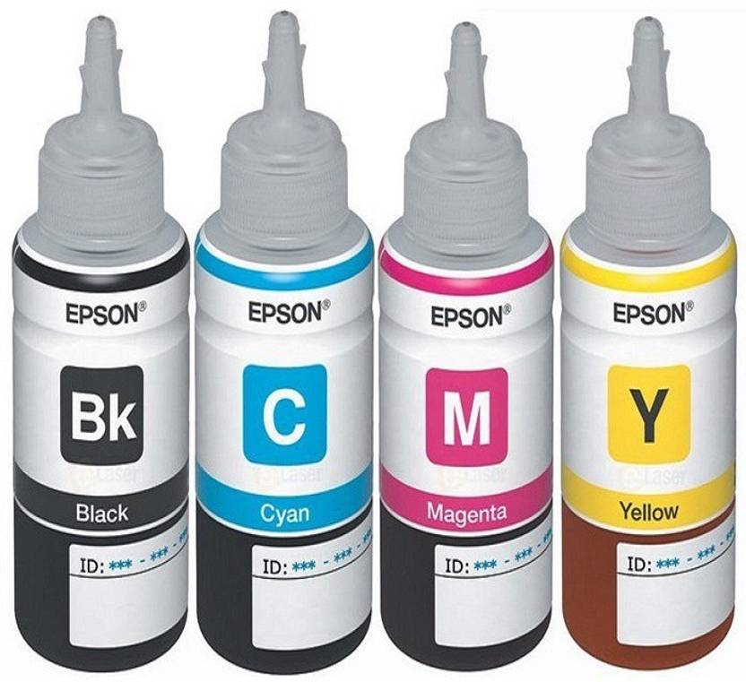 Epson Original Ink For L110, L220, L210, L360, L365, L555, L565, (1 Set ...