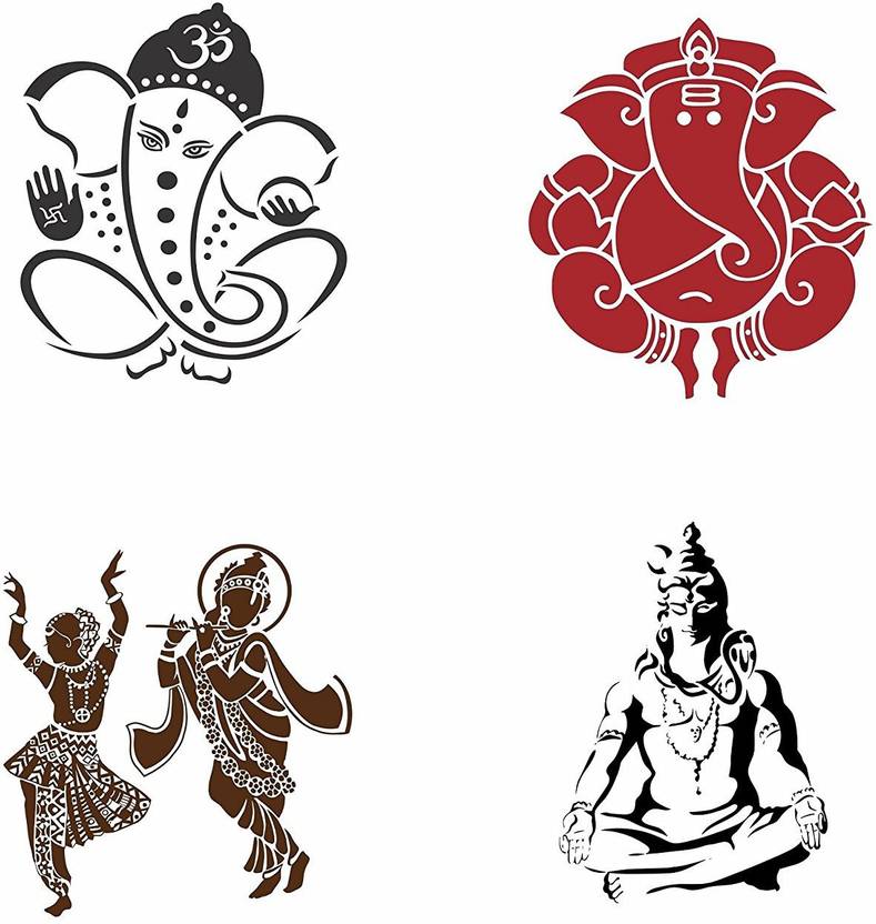 Asmi Collections 12.5 cm God Stickers for Car, Bike, Scooter Removable ...