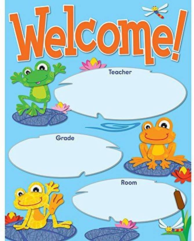 CARSON-DELLOSA Funky Frogs Welcome Chart (114192) - Funky Frogs Welcome ...