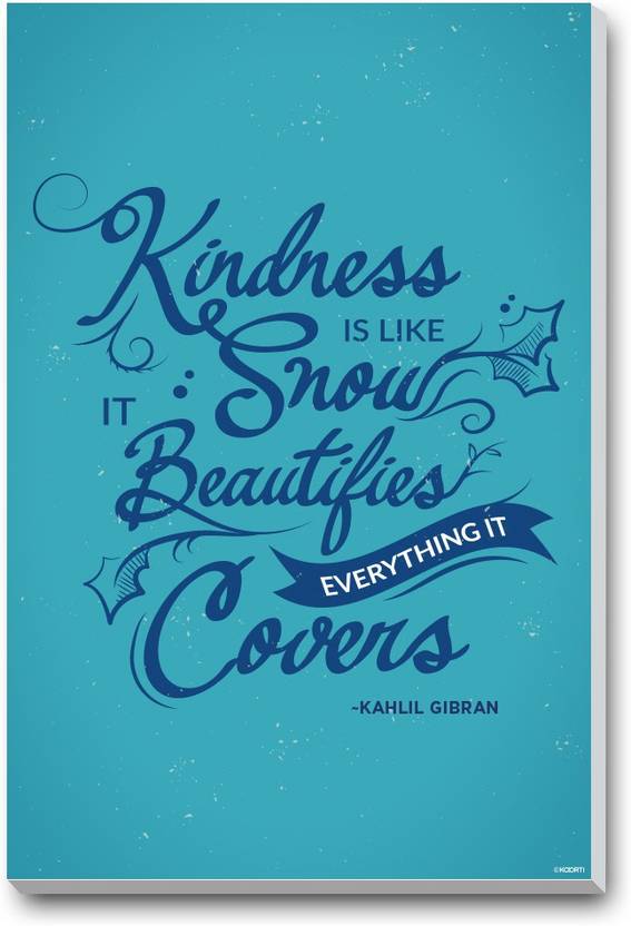 KAARTI Kindness is like snow - Kahlil Gibran Quote Mini Laminated Frame ...