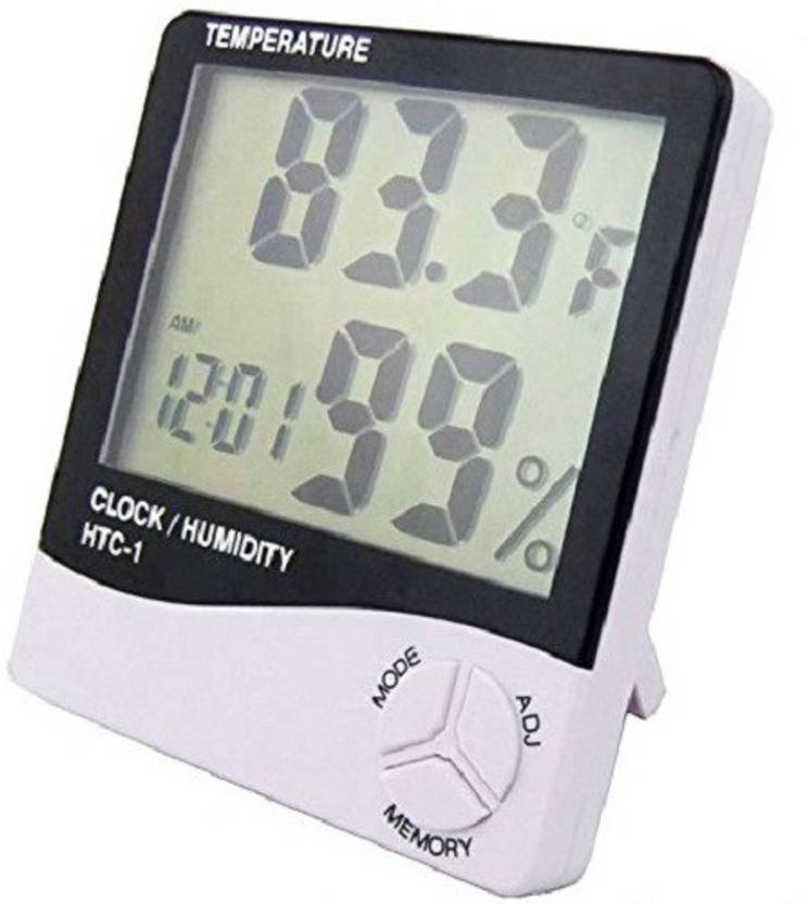 HTC HTC-I HTC-1 Digital Thermo/Hygrometer Humidity Tester with Clock ...