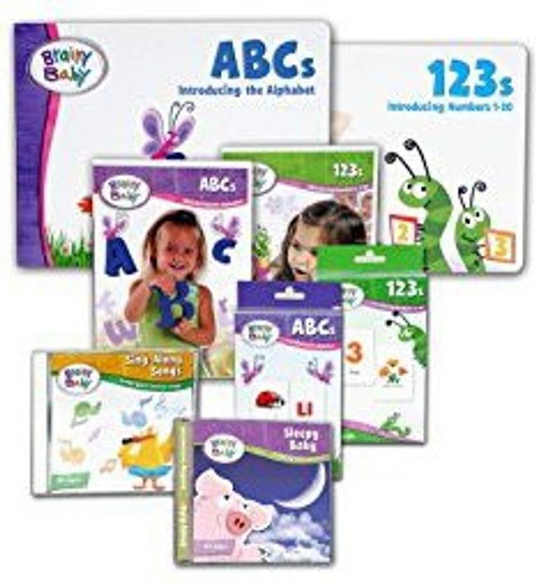 Brainy Baby Preschool Learning Abcs, 123S Board Books, Flash Cards ...