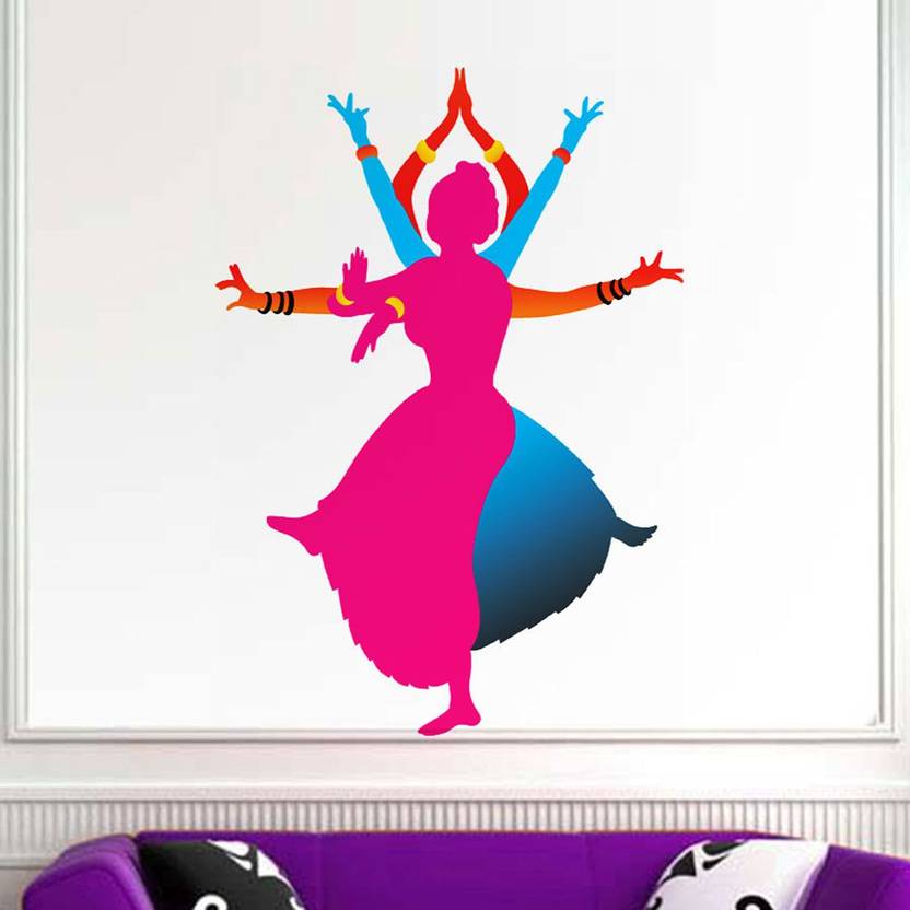 walkart 1 cm bharatham dance by a girl design Removable Sticker Price ...