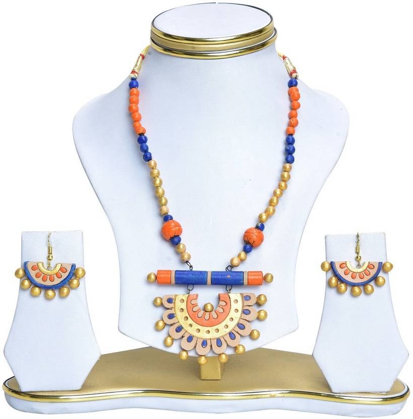 Rai Collection Terracotta Orange Jewellery Set Price in India - Buy Rai ...