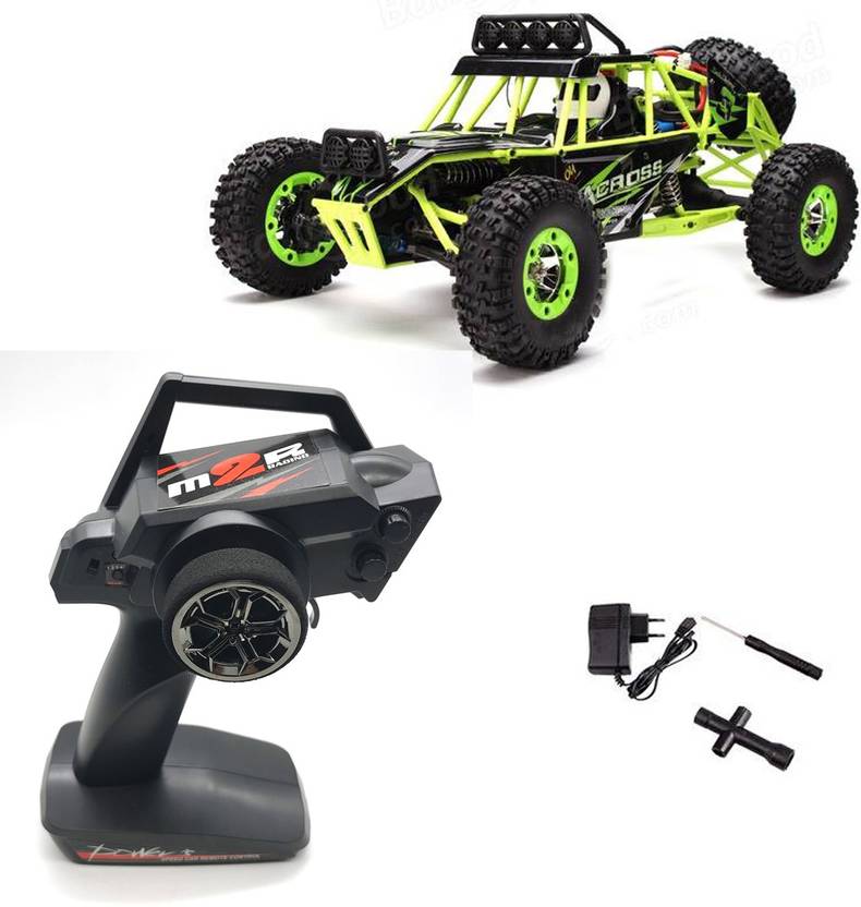 WLtoys RC Car 50 Kmph 4W Drive with LED Lights Hobby Grade Super Big 1: ...