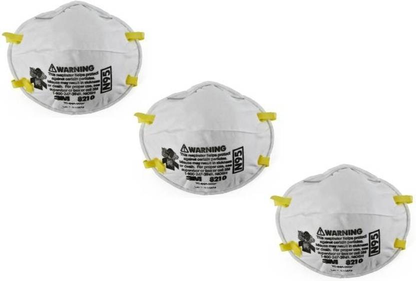 3M Particulate Respirator 8210, N95 Mask, NIOSH Approved (Pack of 3 ...