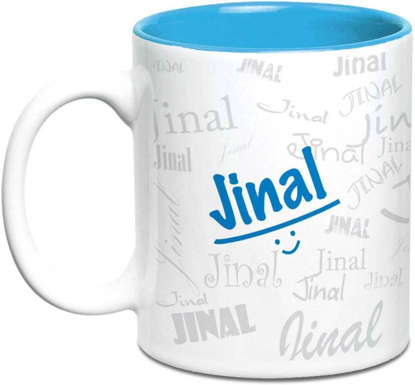 LOF Jinal Name Gift Ceramic Inside Blue Gifts For Birthday Ceramic ...
