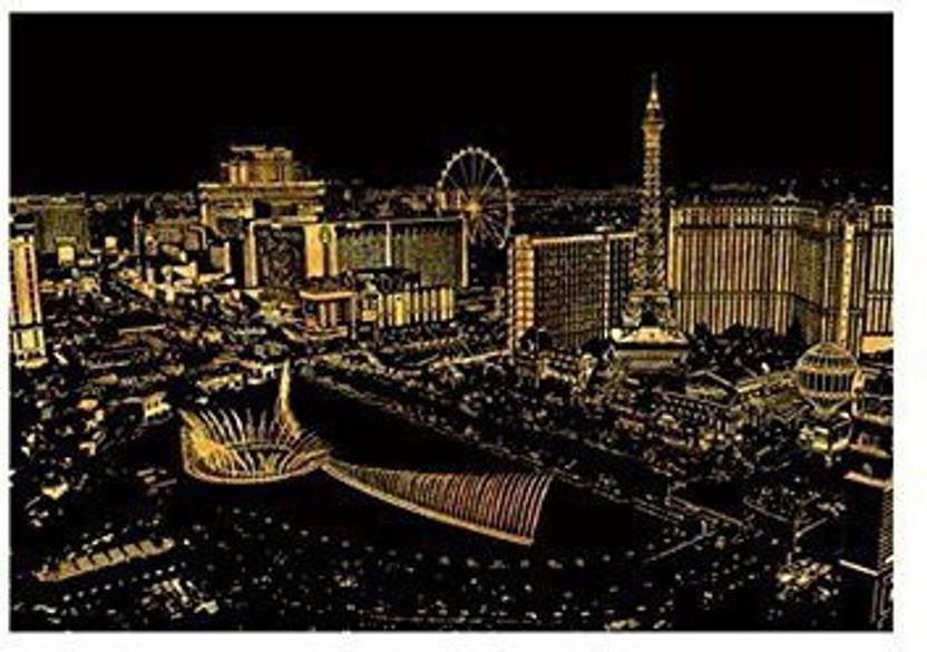 Generic Lago Scratch Paper Famous City Night View Series Las Vegas ...