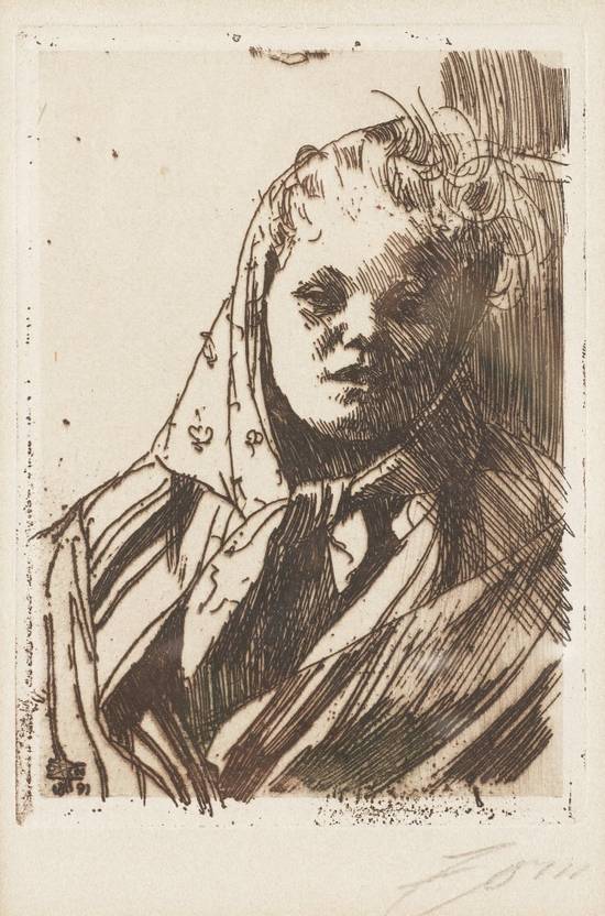 Anders Zorn - Dalkulla (etching) 1891 Paper Print - Art & Paintings ...