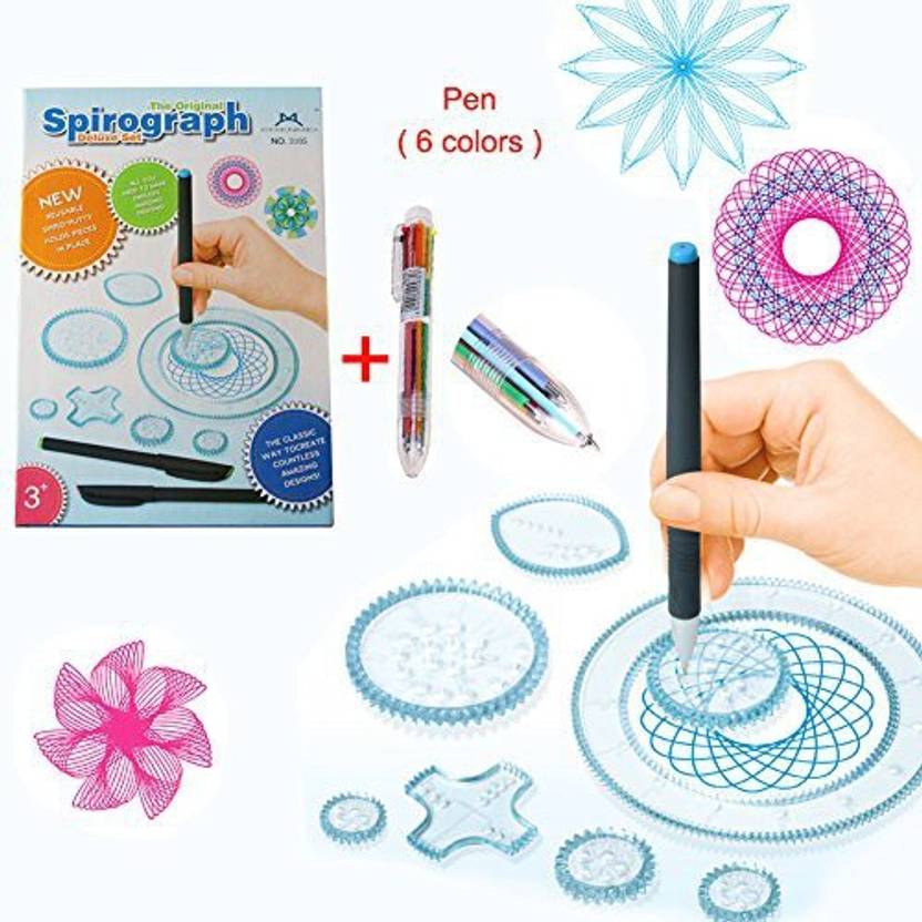MC CHENMEI Spirograph Set with 1 Pcs 6 Colors Pen Educational Toys ...