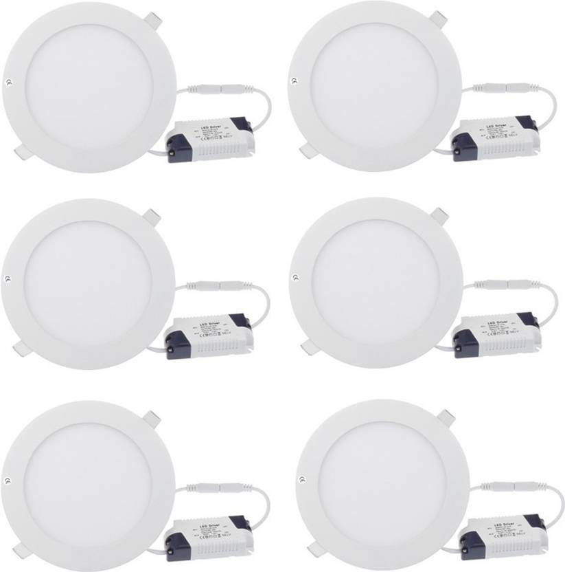 GALAXY 12 watt LED Round Slim Panel Light False Ceiling POP DownLight ...