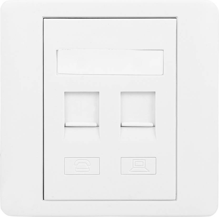 ANDTRONICS Combo Set - RJ45 CAT6E Lan I/O Network Keystone Jack + Gang ...