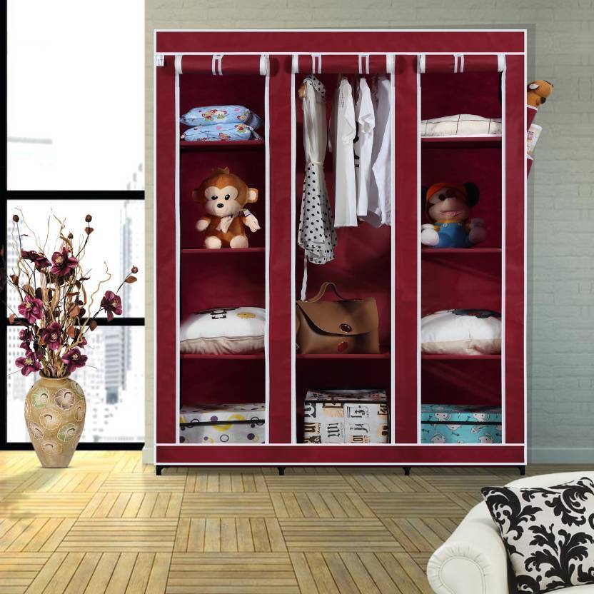 KUSHAAN Microfiber Collapsible Wardrobe Price in India - Buy KUSHAAN ...