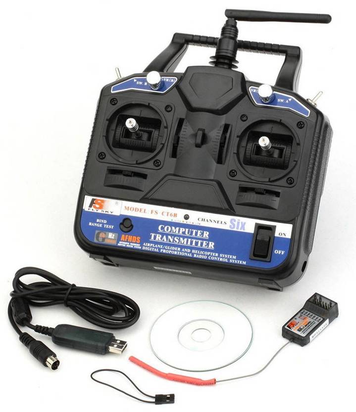 INVENTO Flysky CT-6B 2.4Ghz 6 Channel Remote Control RC Transmitter ...