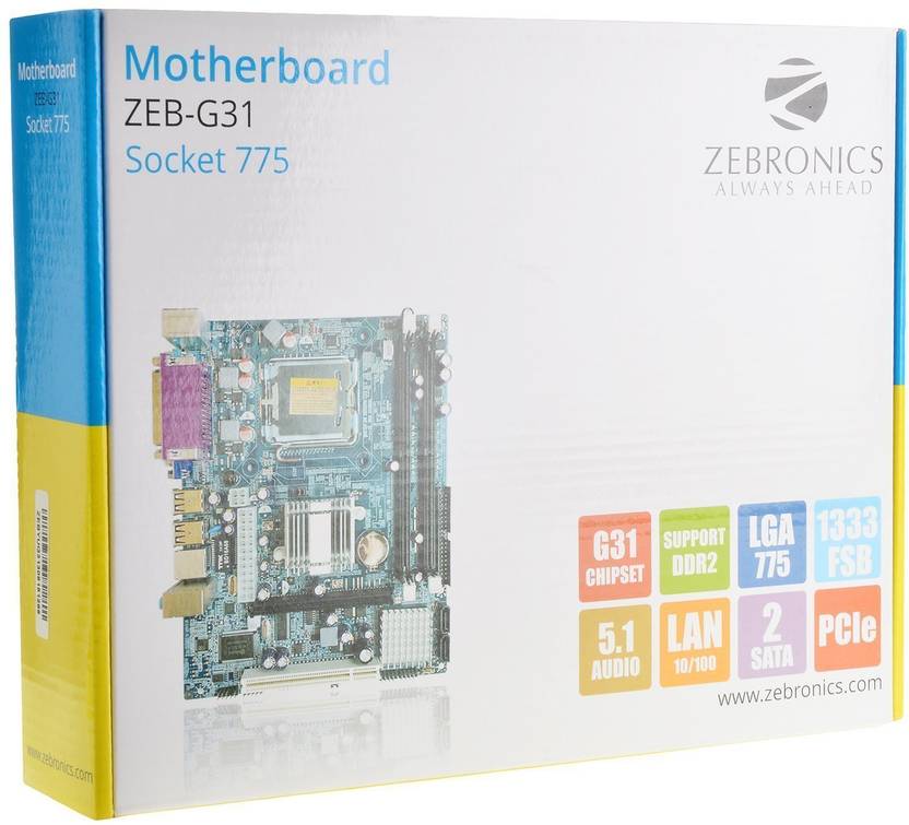 ZEBRONICS ZEB-G31 Motherboard, Socket 775 LGA 775Socket ATX Intel G31 ...