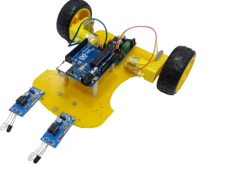 Embeddinator Line Follower DIY Robotic Kit Based On Arduino Uno Educational Electronic Hobby Kit ...