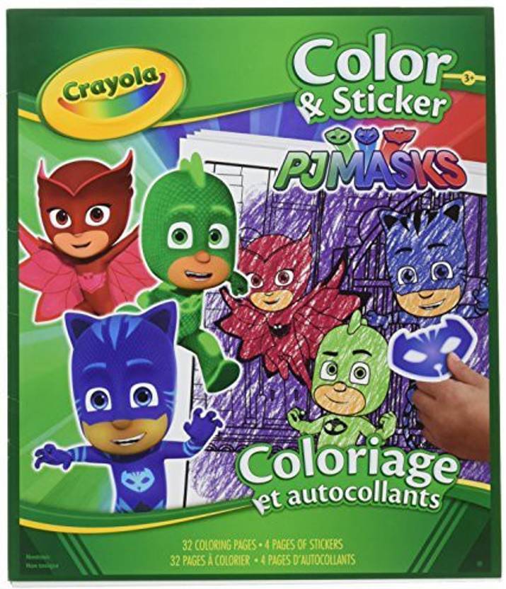 CRAYOLA PJ Masks Color and Sticker Book - PJ Masks Color and Sticker ...