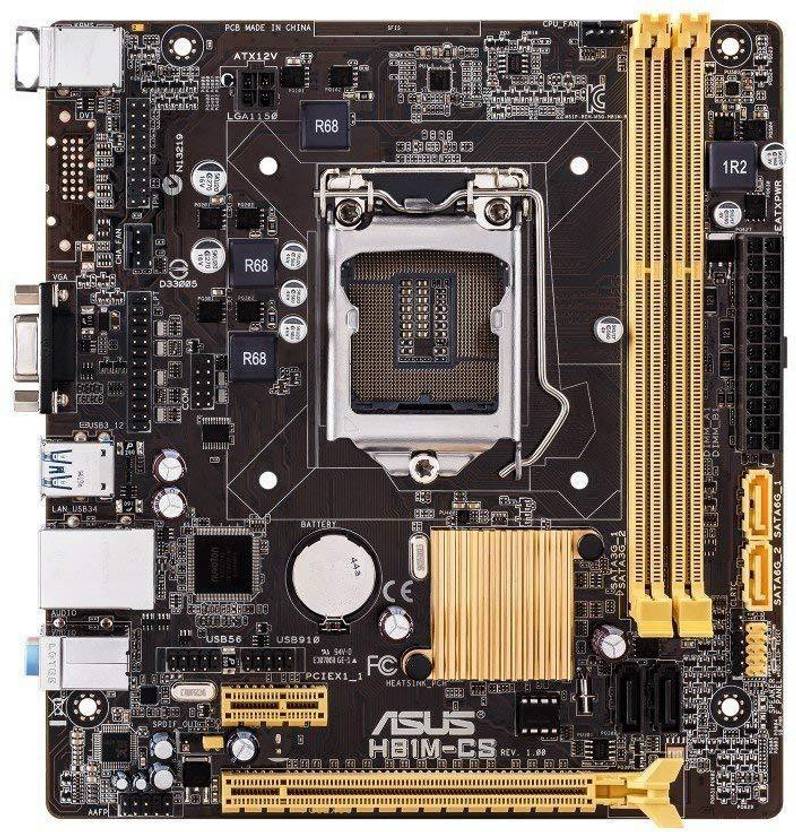 ASUS H81M-CS LGA 1150Socket Micro-ATX Intel H81 Express Chipset DDR3 ...