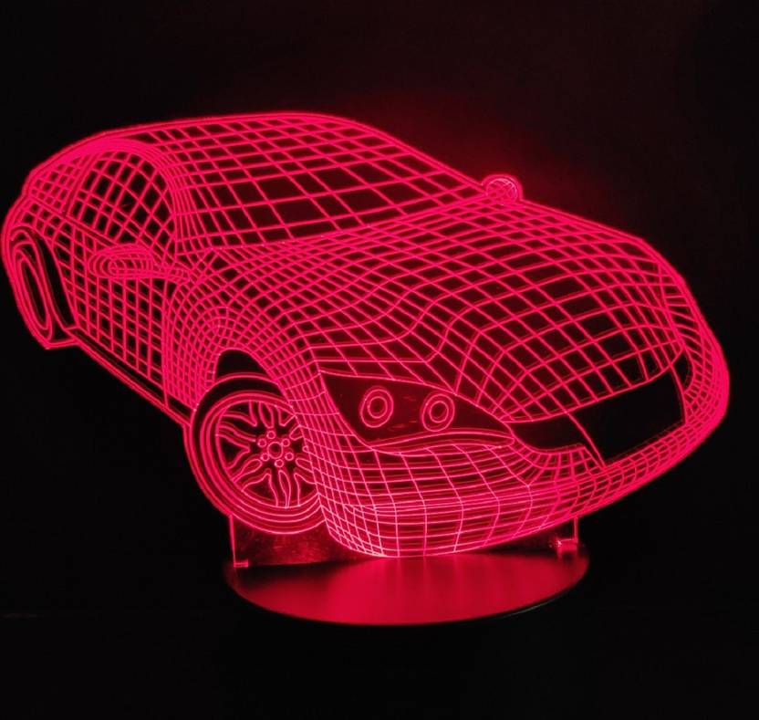 S & S 3D Creative Visualization LED Night Lamp PORSCHE CAR - Plug Base ...