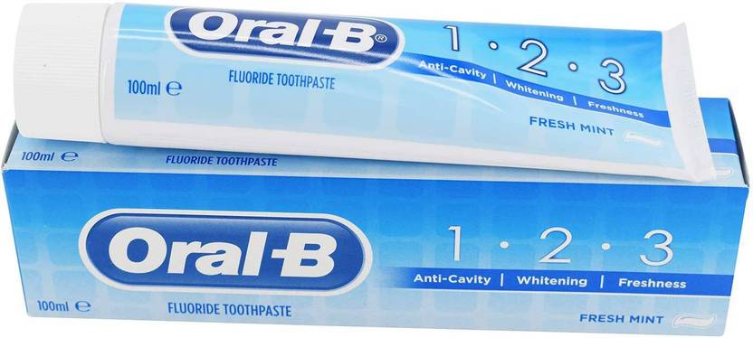 Oral-B 1-2-3 Tooth Paste, Fresh Mint - 100ml Toothpaste - Buy Baby Care ...