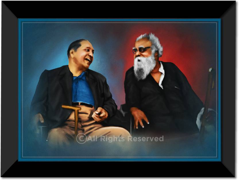 Ambedkar - Periyar Wall Frame A4 Fine Art Print - Peacockride posters ...