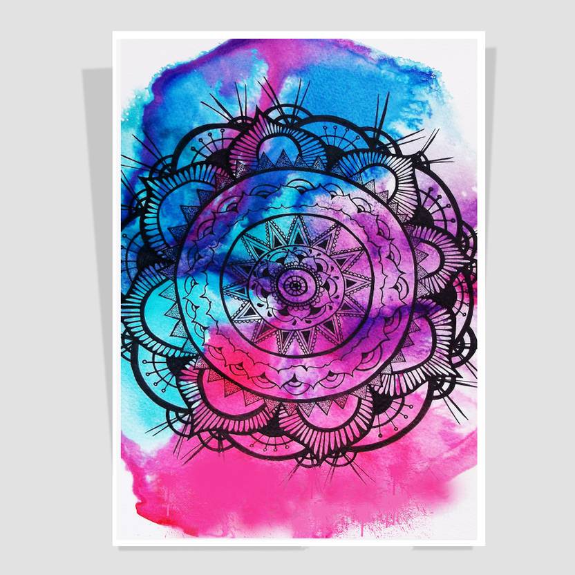 Mandala Art Colorful Digital Painting Poster| Mandala Decorative Poster ...