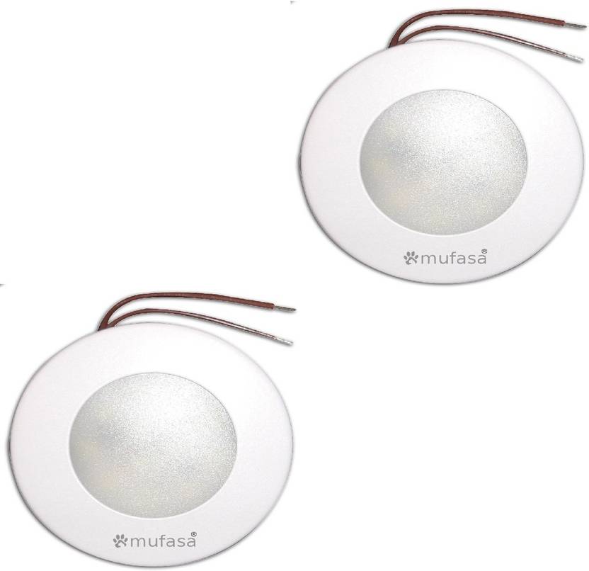 Mufasa 3 watt Led Surface Panel, SLIM Round Style (White 6500k) Set of ...