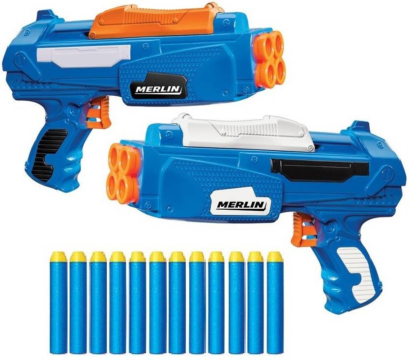 Buzz Bee Buzz Bee Air Warriors Merlin Blaster Toy Gun with 12 Long ...