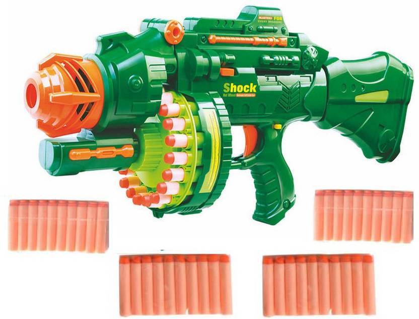 IndusBay Automatic Rapid Fire Soft Bullet Blaster Toy gun with 40 Soft ...