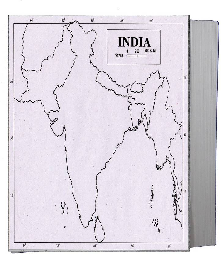Flipkart.com | CRAFTWAFT PHYSICAL MAP OF INDIA BLANK A4 67 gsm Project ...