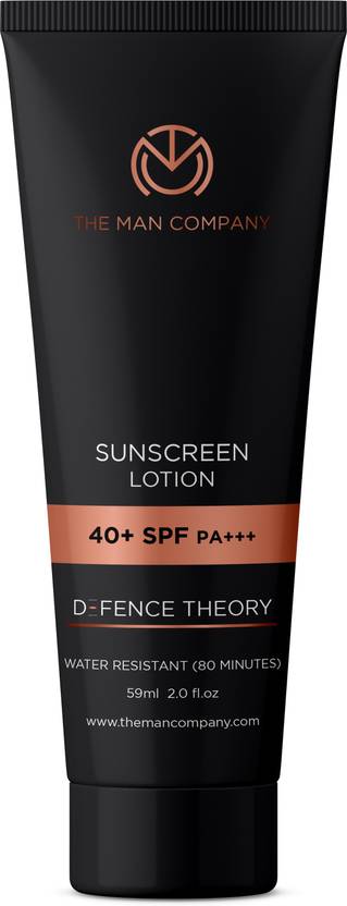 THE MAN COMPANY Sunscreen - SPF 40+ PA+++ Sunscreen Lotion - Price in ...