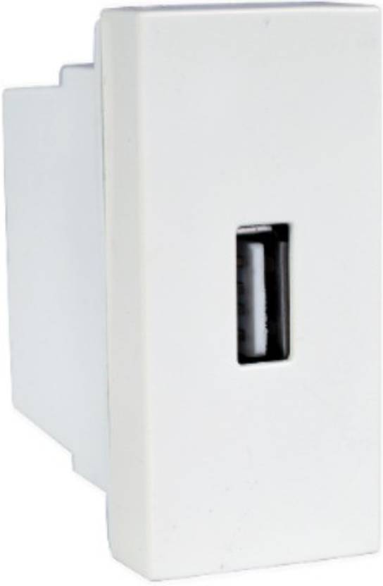 HAVELLS Wall Socket Charger Electrical Panel Power Outlet (White) 3 A ...