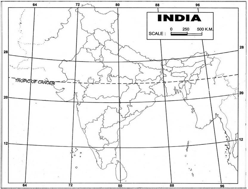 Flipkart.com | CRAFTWAFT OUTLINE POLITICAL MAP OF INDIA BLANK A4 67 gsm ...