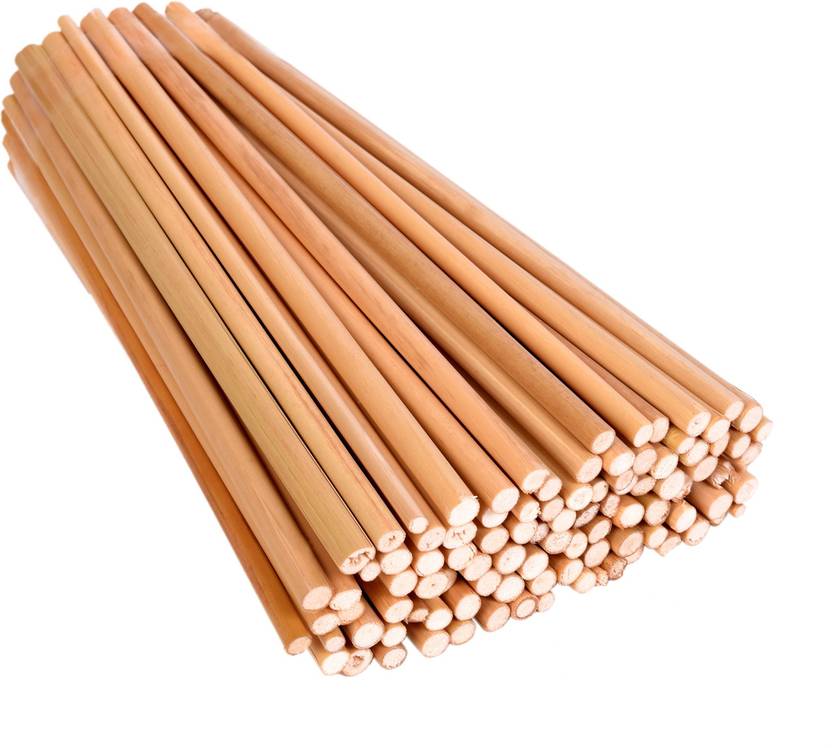 Vardhman Bamboo sticks, 100 pcs , 9" length Unfinished Round Sticks for ...